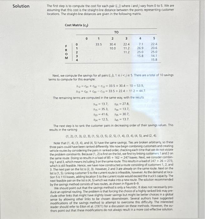 Solved The first step is to compute the cost for each pair | Chegg.com