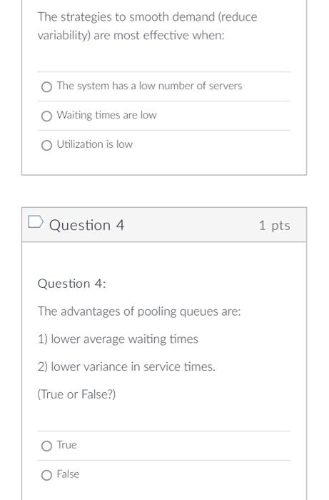 Solved The strategies to smooth demand (reduce variability) | Chegg.com