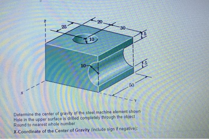 Solved Determine the center of gravity of the steel machine | Chegg.com