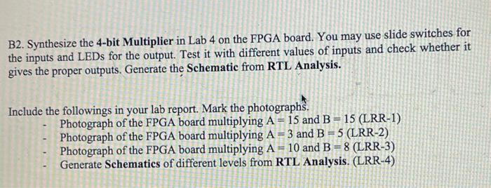 Solved B1. Synthesize the 8-bit Magnitude Comparator in Lab | Chegg.com
