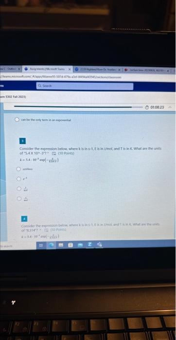 Solved Consider the expression below, where kis ins 1 , E F | Chegg.com