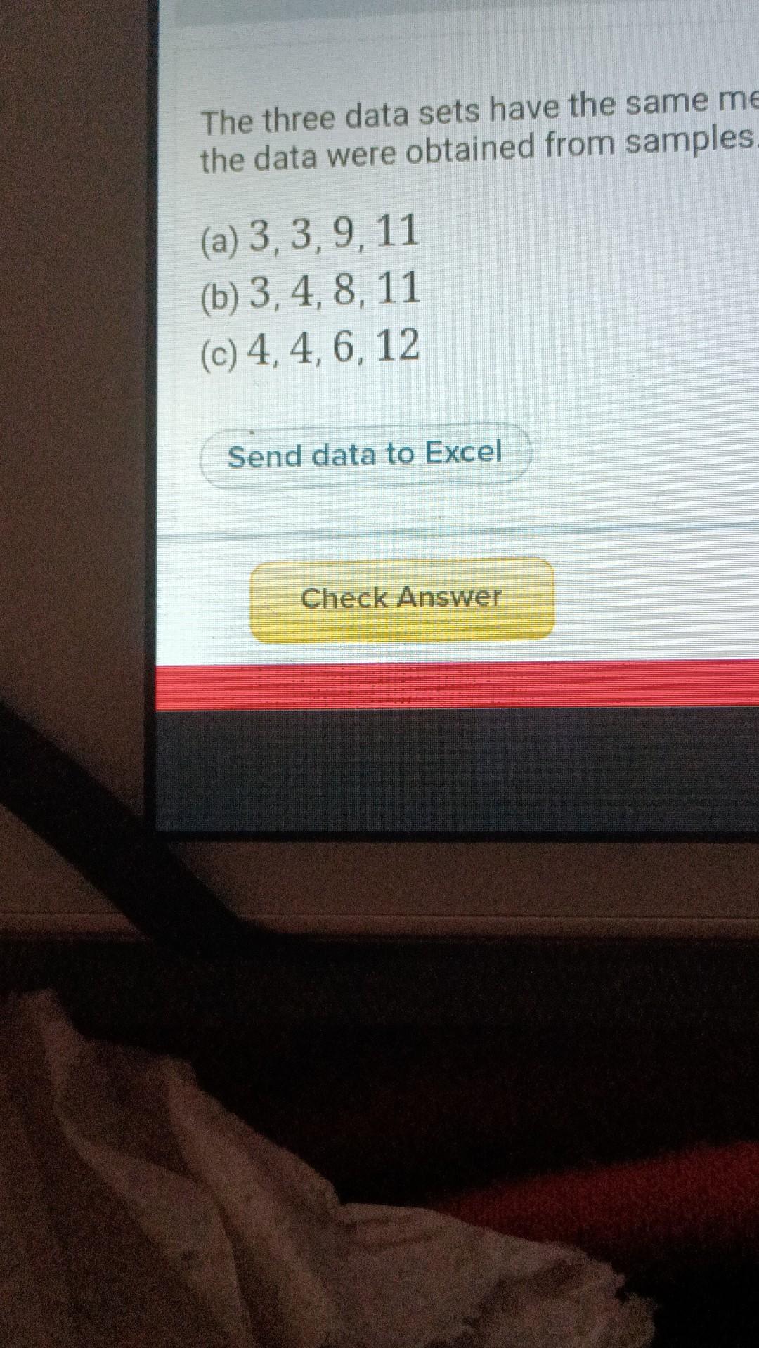Solved The three data sets have the same m the data were | Chegg.com
