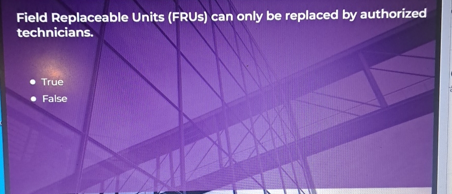 Solved Field Replaceable Units (FRUs) ﻿can only be replaced | Chegg.com