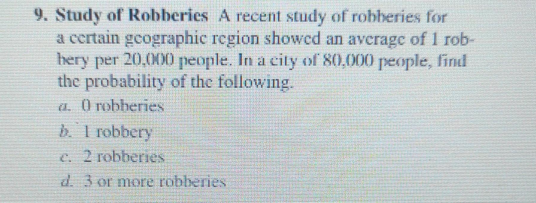 8. Find each probability P(X;λ) using Table C in A | Chegg.com