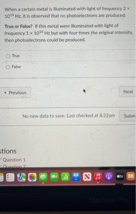 Solved When a certain metal is illuminated with light of | Chegg.com