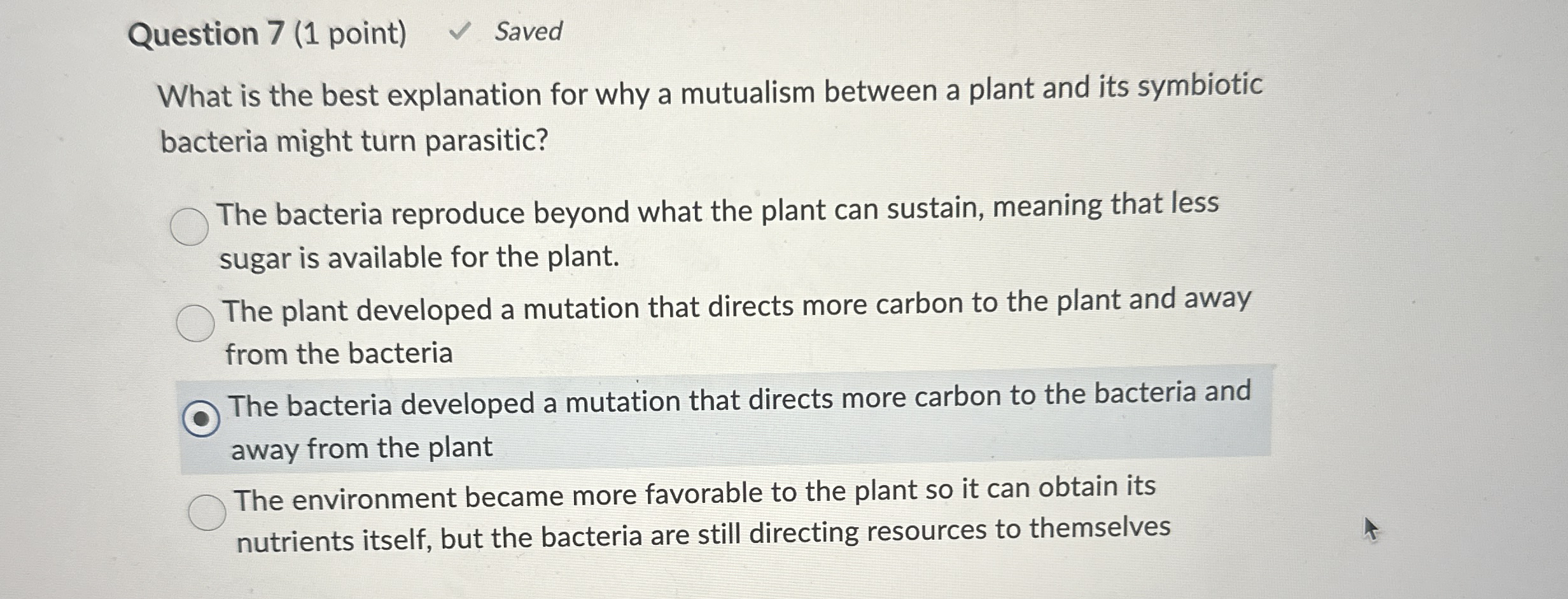 Question 7 (1 ﻿point) ﻿SavedWhat is the best | Chegg.com