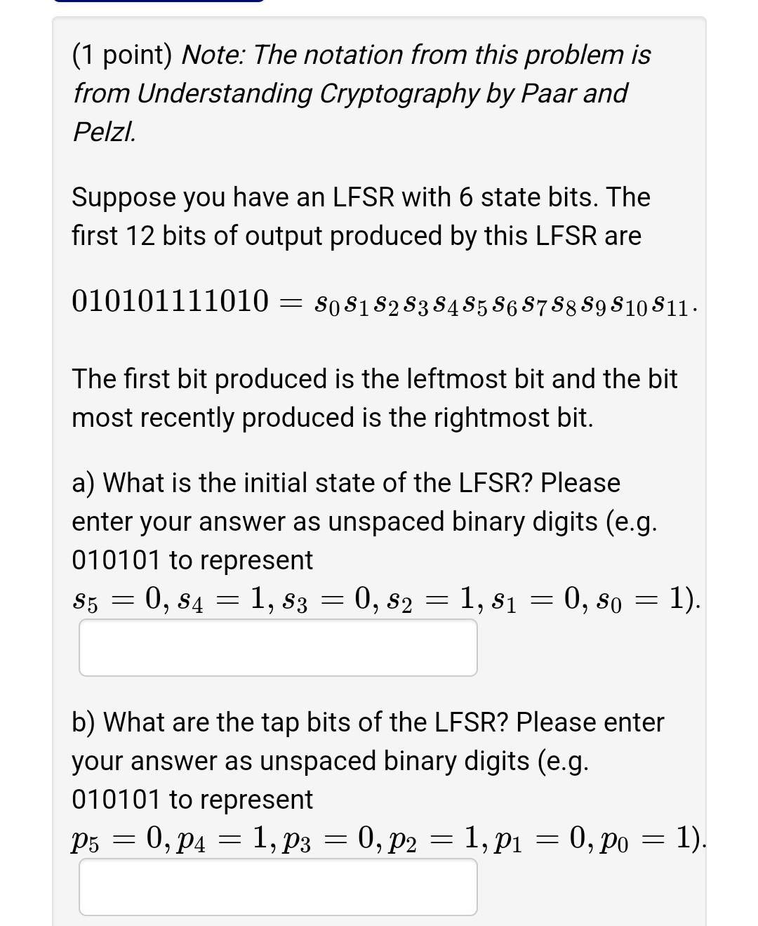 Solved (1 point) Note: The notation from this problem is | Chegg.com