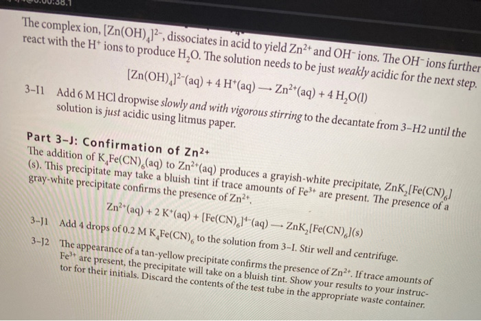 Solved Group 3 Flowchart Fe3+ (aq), Ni2+ (aq), Mn2+(aq), | Chegg.com