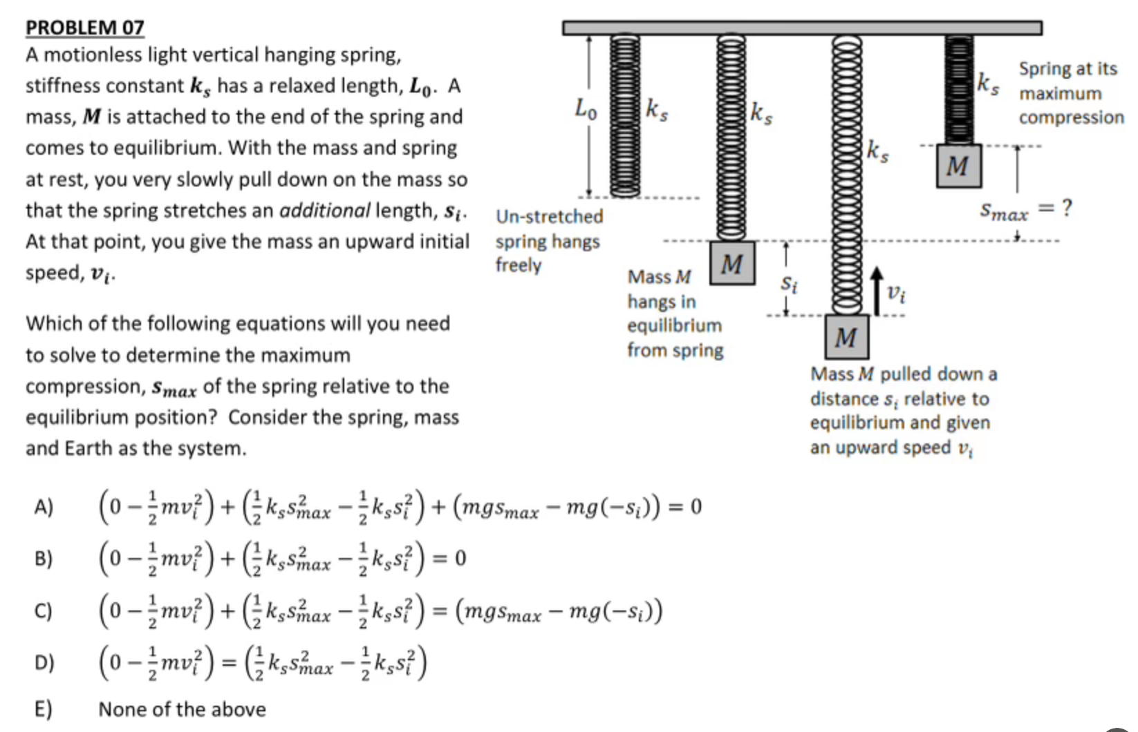 Solved PROBLEM 07A motionless light vertical hanging | Chegg.com