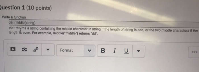 Solved Question 1 (10 points) Write a function def | Chegg.com