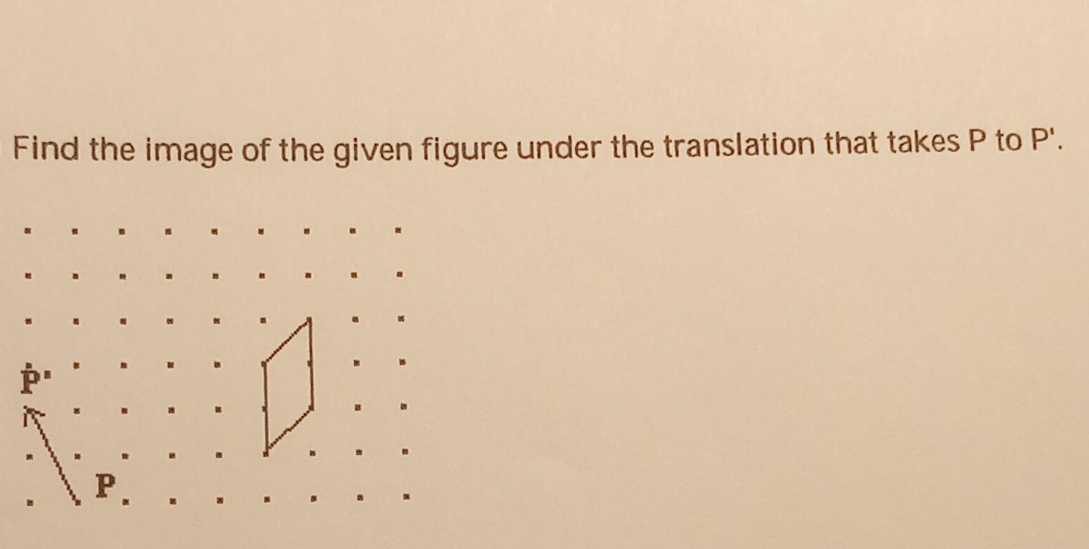 Solved Find the image of the given figure under the | Chegg.com
