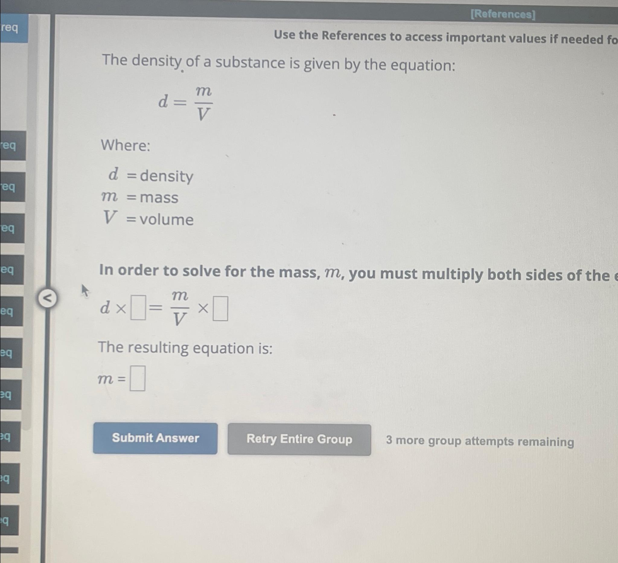 Solved [References]Use the References to access important | Chegg.com