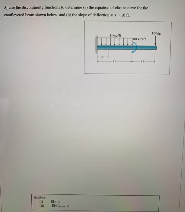 Solved 3] Use the discontinuity functions to determine (a) | Chegg.com