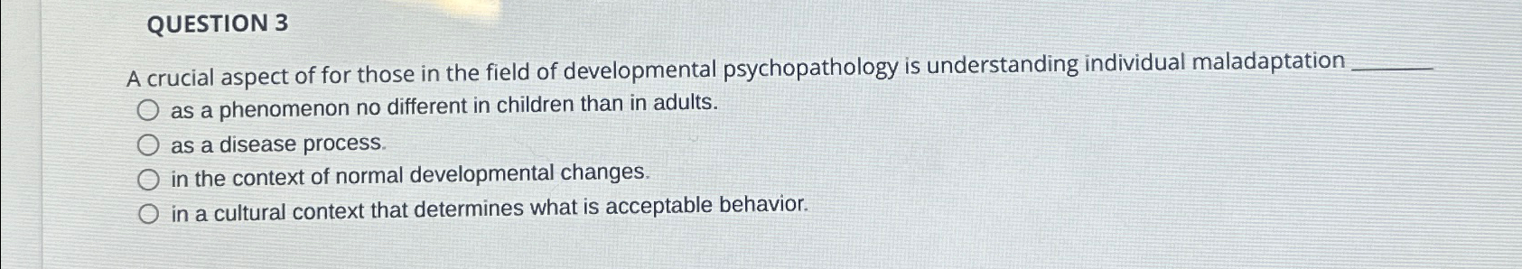 Solved QUESTION 3A crucial aspect of for those in the field | Chegg.com