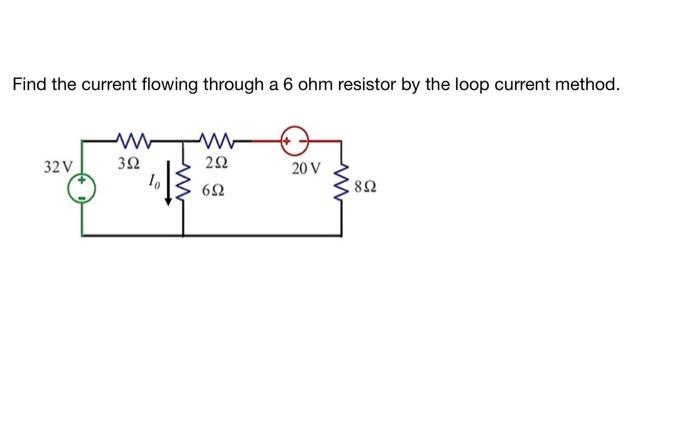 Solved Find the current flowing through a 6 ohm resistor by | Chegg.com