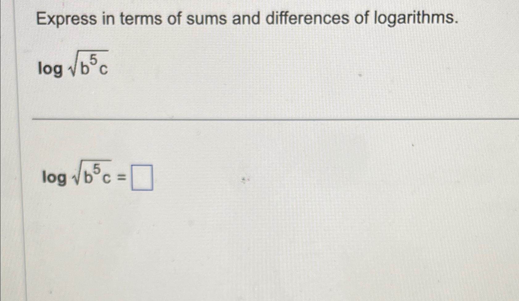 Solved Express in terms of sums and differences of | Chegg.com