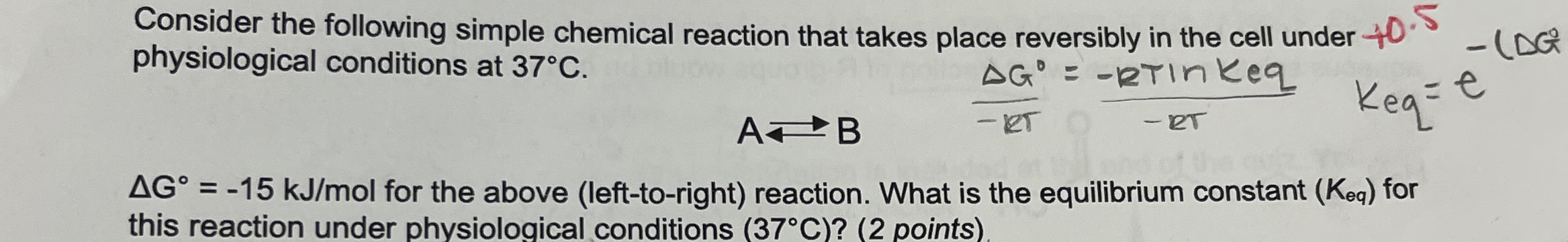 Solved Consider the following simple chemical reaction that | Chegg.com