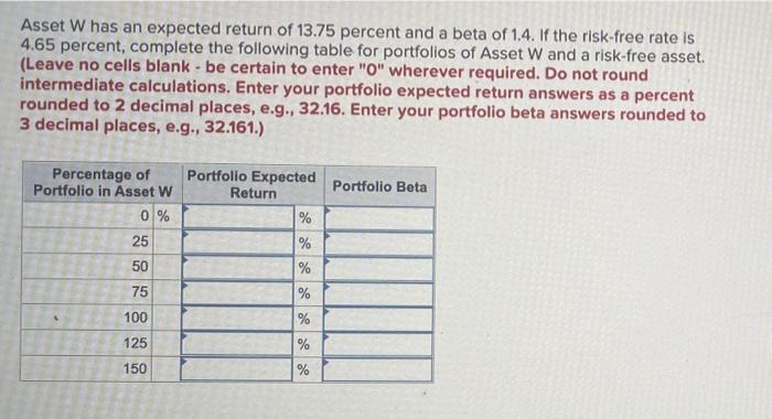 Solved A stock has a beta of 1.11, the expected return on | Chegg.com