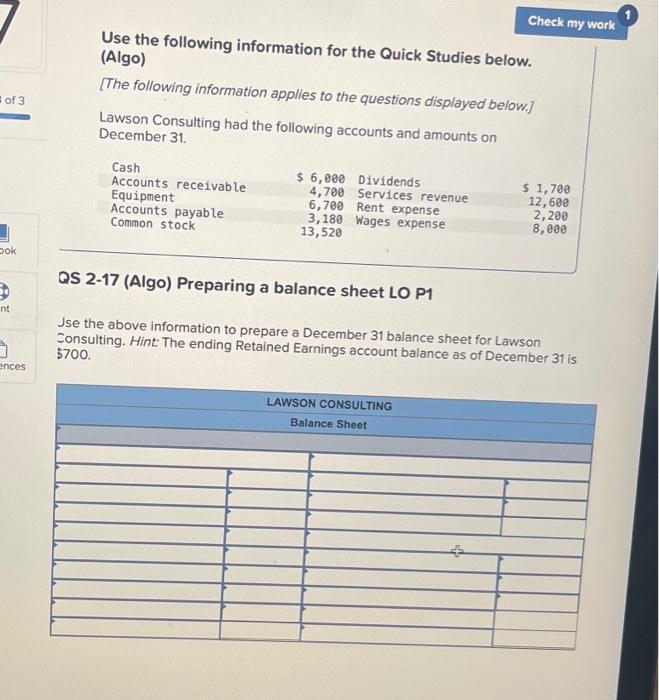 Required information Use the following information | Chegg.com