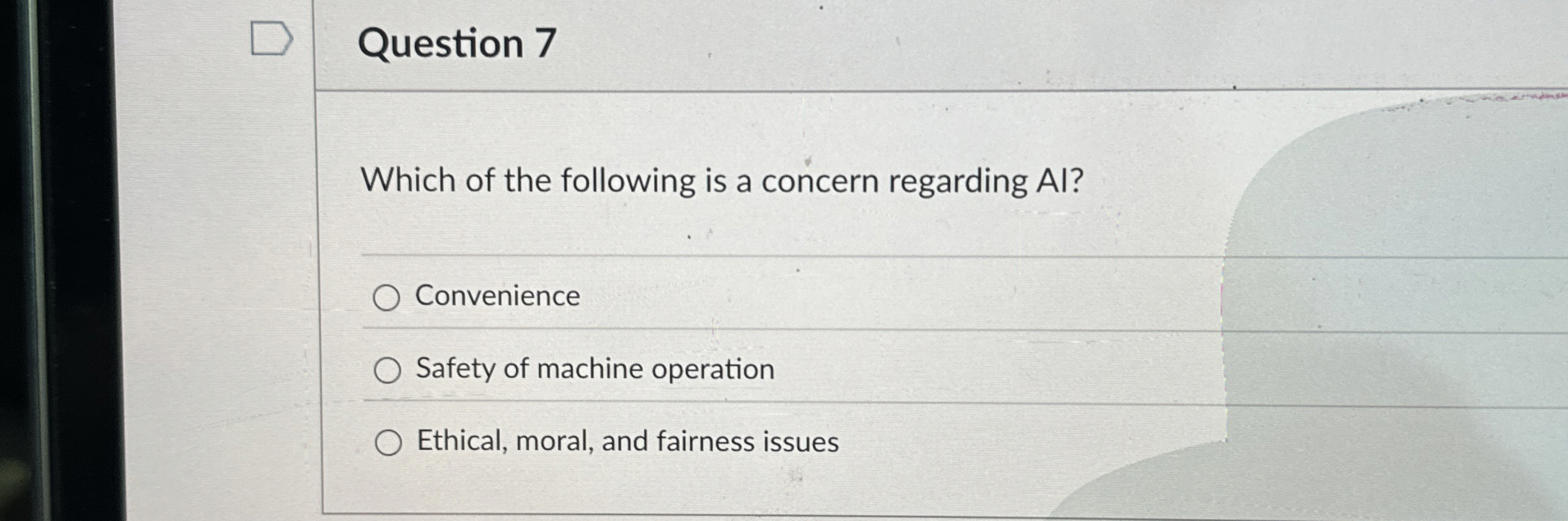 Solved Question 7Which of the following is a concern | Chegg.com