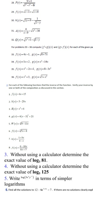 Solved 9:14 HW01.docx 1 For problems 1-4 the given functions | Chegg.com Solved 9:14 HW01.docx 1 For problems 1-4 the given functions | Chegg.com