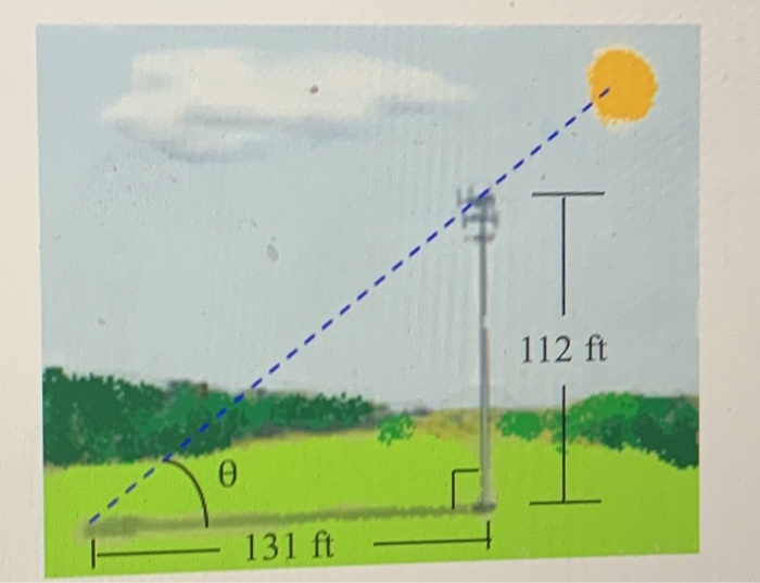 Solved A tower that is 112 feet tall casts a shadow 131 Feet | Chegg.com