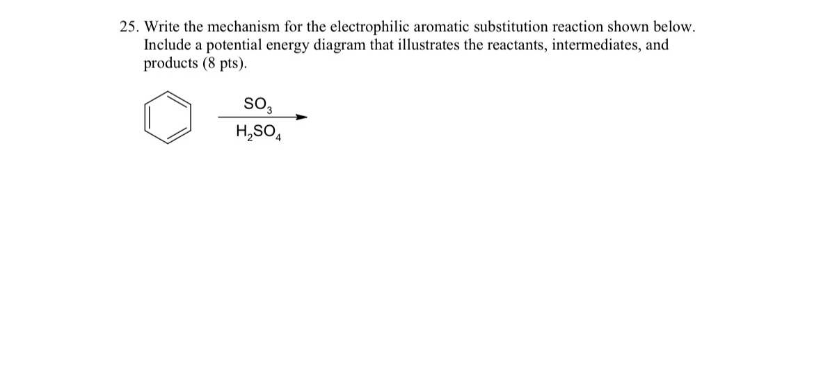 Solved Write the mechanism for the electrophilic aromatic | Chegg.com