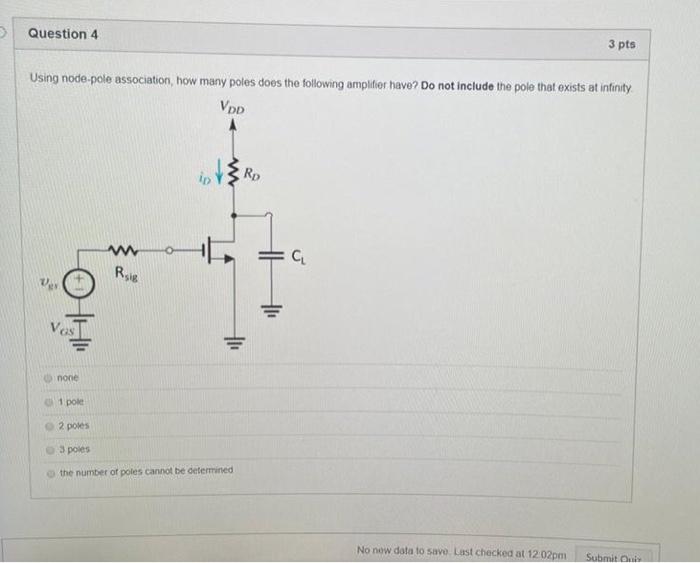 Question 4 3 pts Using node-pole association, how | Chegg.com