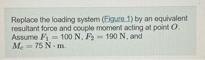 Solved Replace the loading system (Figure 1) by an | Chegg.com