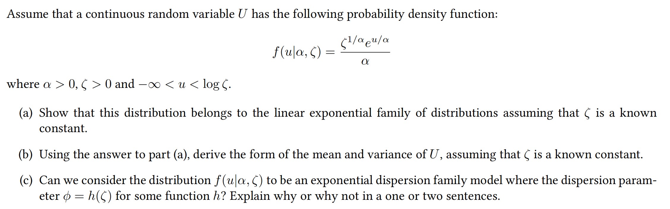 Solved Assume that a continuous random variable U ﻿has the | Chegg.com