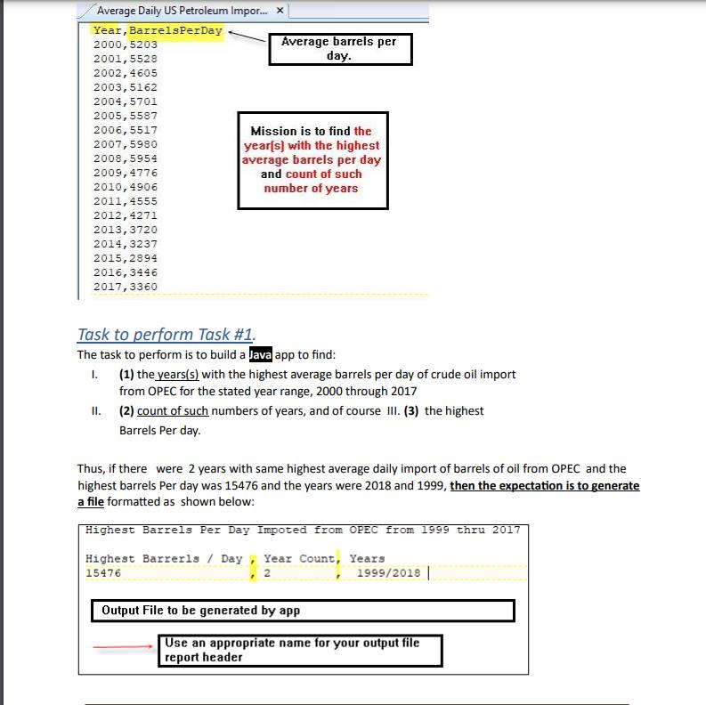 Solved The task to perform is to build a Java app to find:I. | Chegg.com