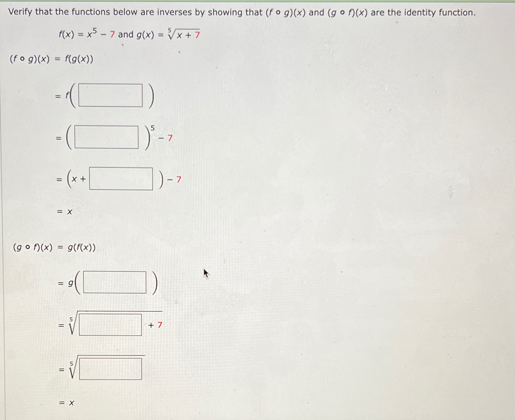 Solved Verify that the functions below are inverses by | Chegg.com