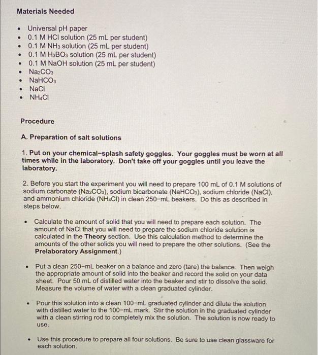 Solved pH DETERMINATION ALL THE DATA YOU WOULD COLLECT IN | Chegg.com