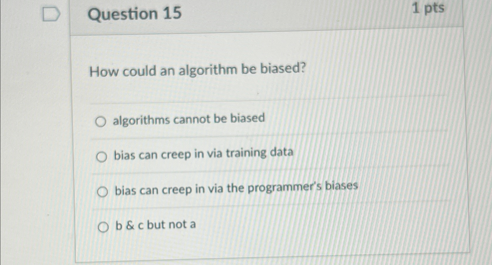 Solved Question 151 ﻿ptsHow could an algorithm be | Chegg.com