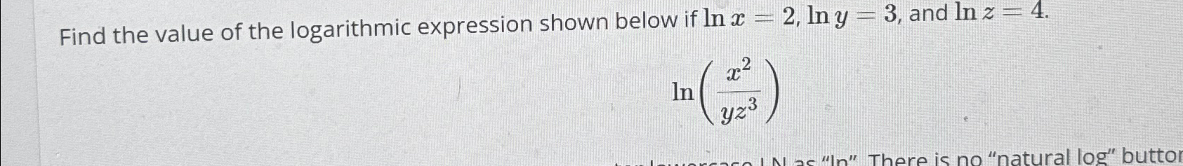 Solved Find the value of the logarithmic expression shown | Chegg.com