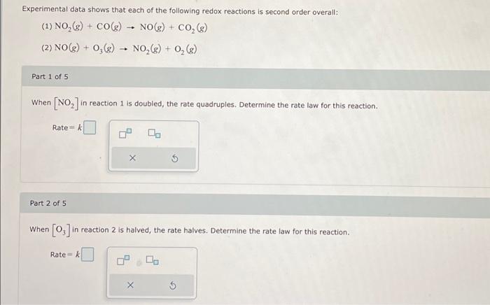 Solved Experimental data shows that each of the following | Chegg.com