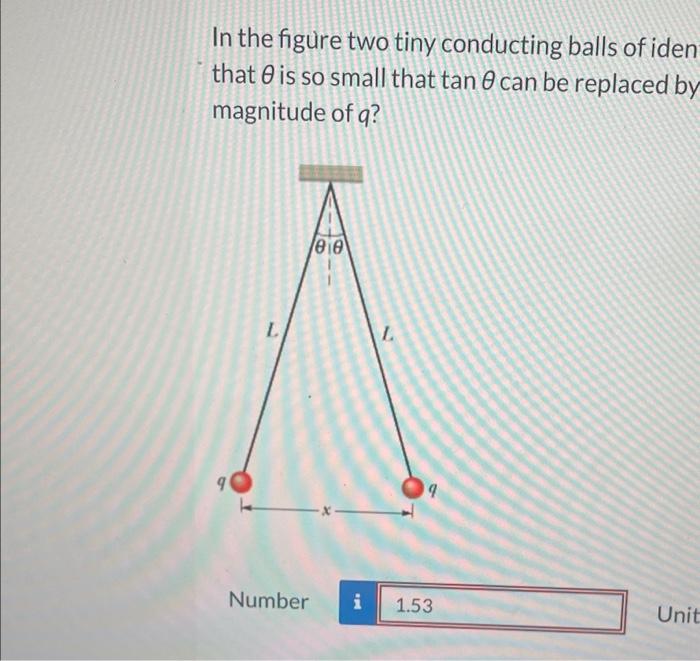 Solved In the figure two tiny conducting balls of identical | Chegg.com