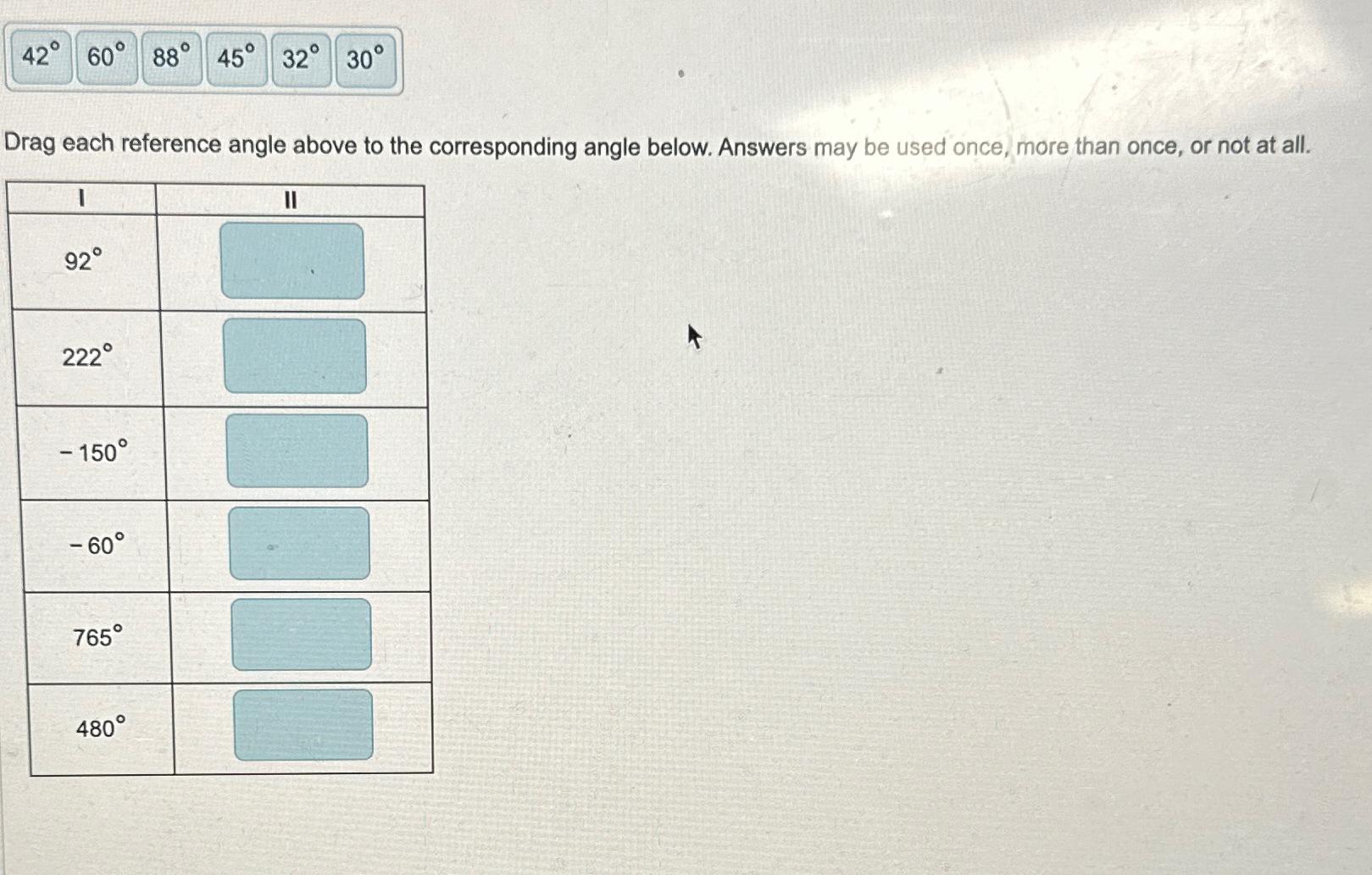 Solved Drag each reference angle above to the corresponding | Chegg.com