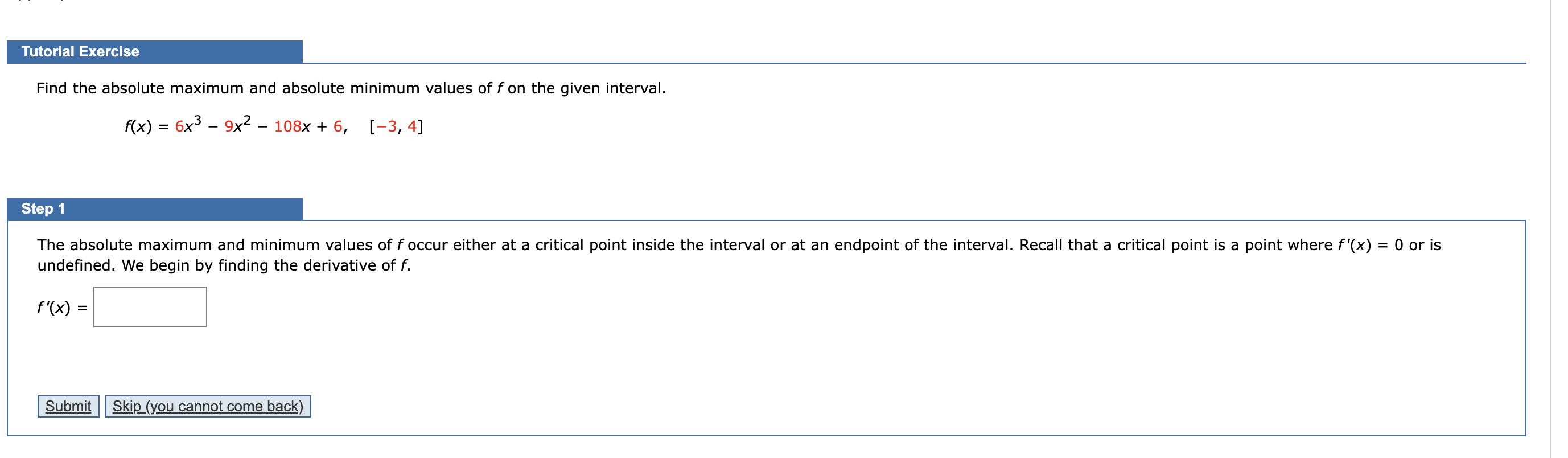 Solved Tutorial ExerciseFind the absolute maximum and | Chegg.com