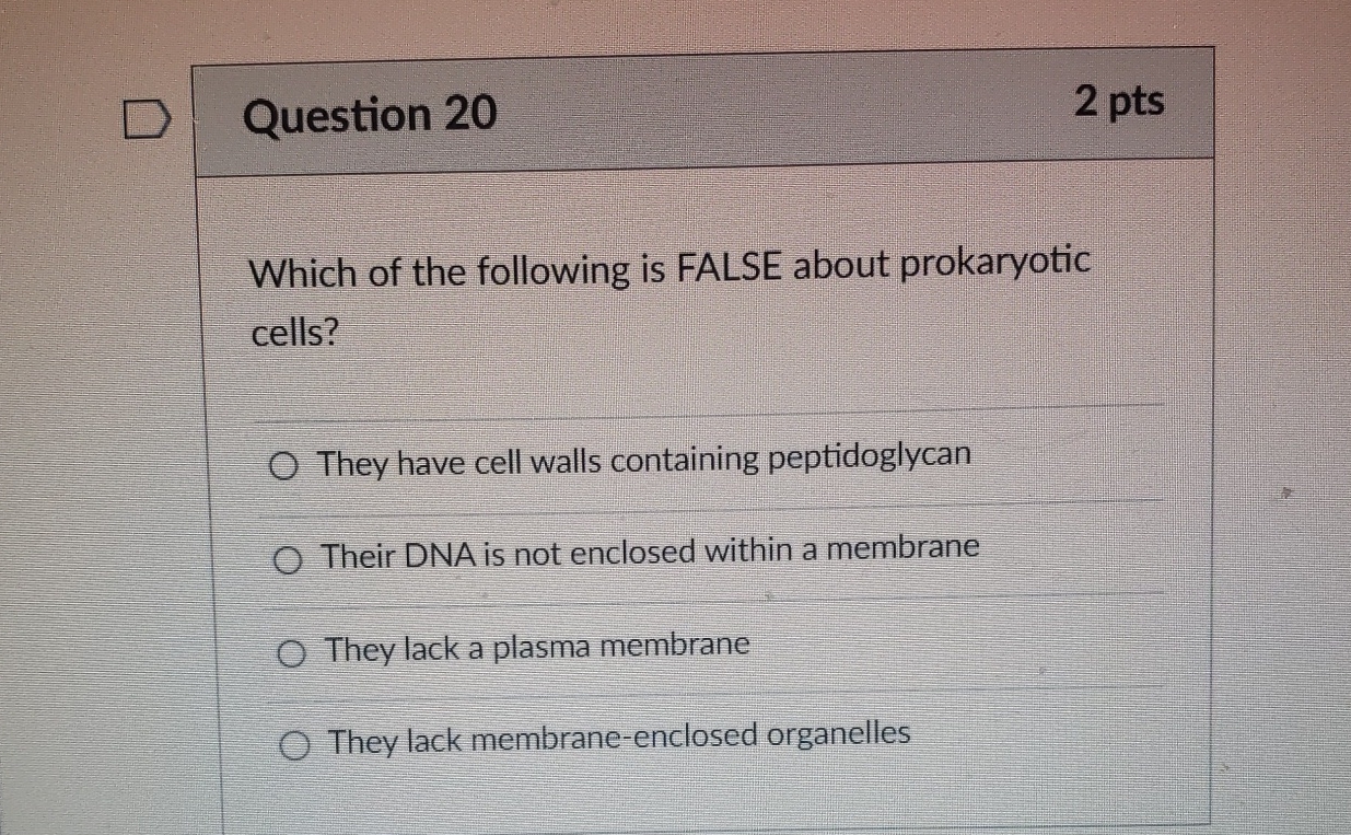 Solved Question 202 ﻿ptsWhich of the following is FALSE | Chegg.com