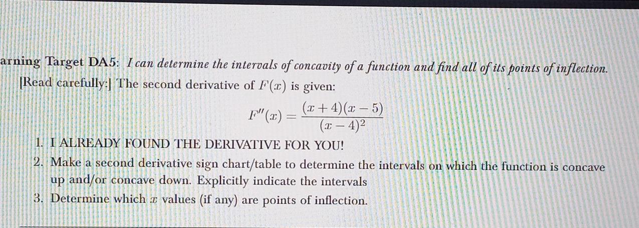Solved - arning Target DA5: I can determine the intervals of | Chegg.com