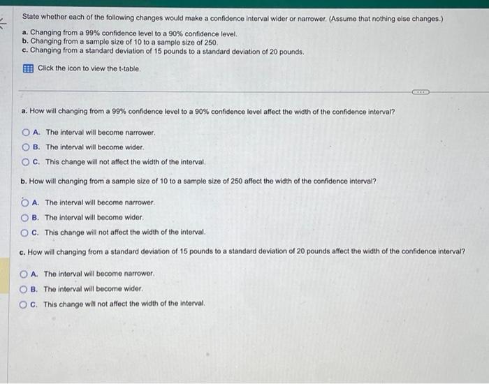 Solved State whether each of the following changes would | Chegg.com
