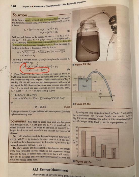 Solved In this example, we analyzed how a siphon works using | Chegg.com