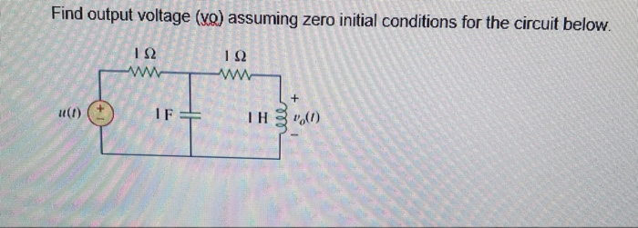 Solved Find output voltage (vo) assuming zero initial | Chegg.com