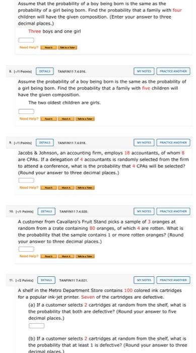 Solved An unbiased coin is tossed six times. Find the | Chegg.com