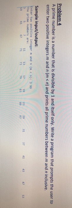 Solved Problem 4 A prime number is a number that is | Chegg.com