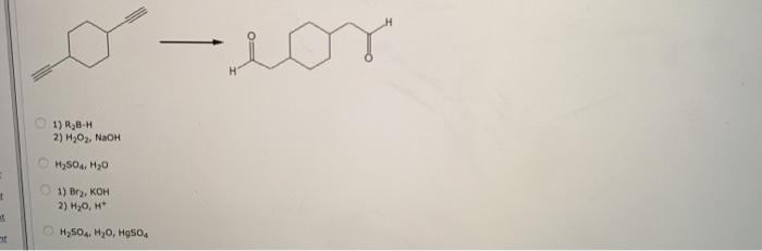 Solved Identify the reagents necessary to achieve each of | Chegg.com