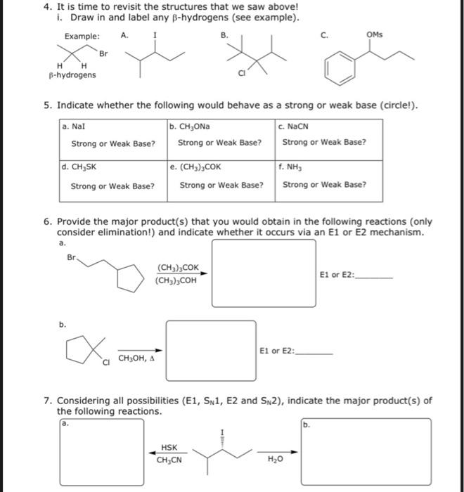 Solved 4. It is time to revisit the structures that we saw | Chegg.com