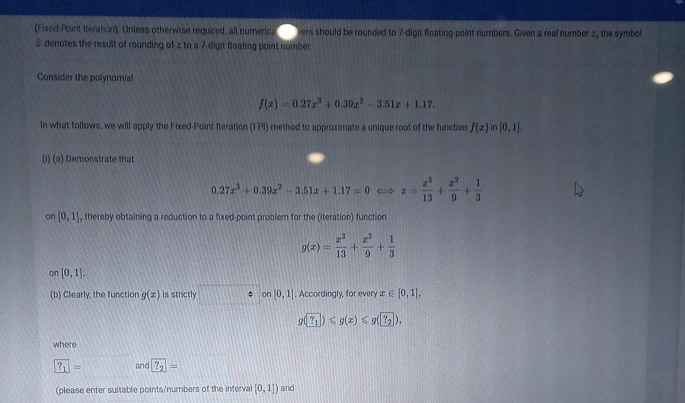 (Fixed Point iteration). Unless otherwise required, | Chegg.com