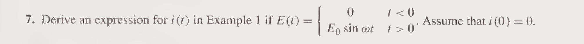 Solved derrive an expression for i(t) ﻿in example 1 ﻿if | Chegg.com